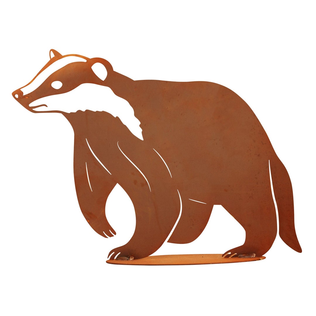 Animal Figure Badger Patina Badger Figure With Patina, Rust Animal ...