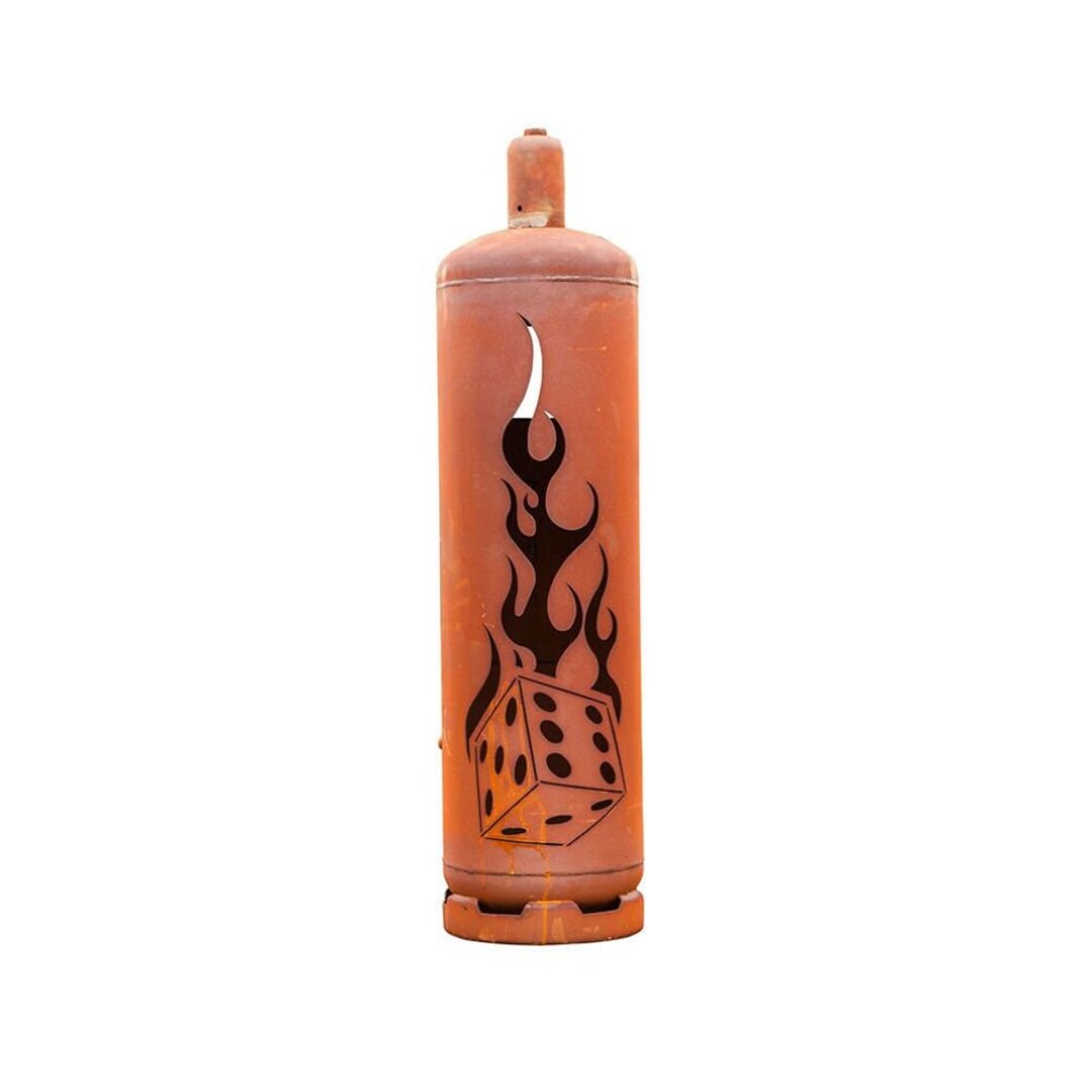 Gas Bottle Cube - Patina Fire Column Cube Motif 128 Cm Metal Fire ...