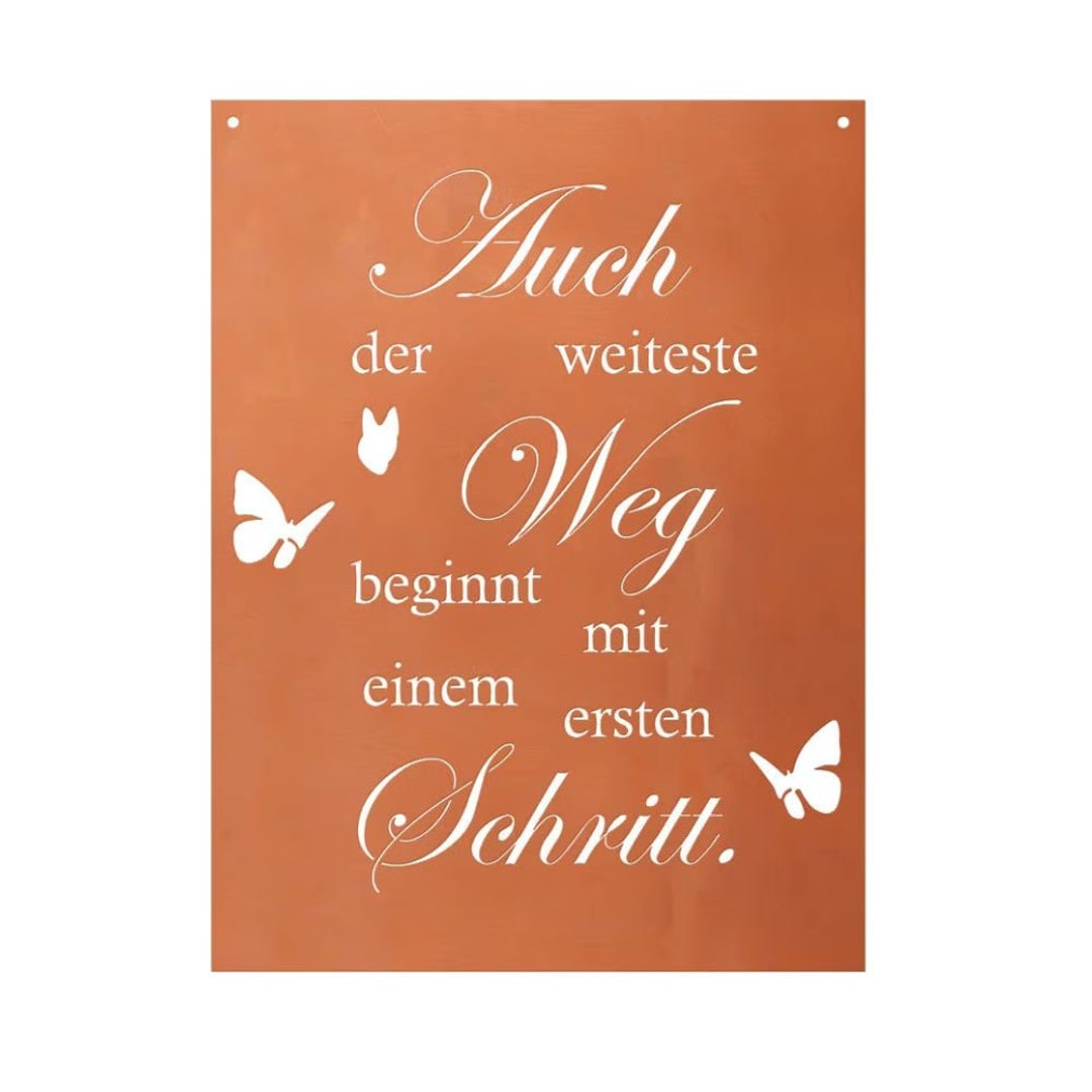 Patina Sign Poem Board Path Saying Sign Rust Decorative Saying Board ...