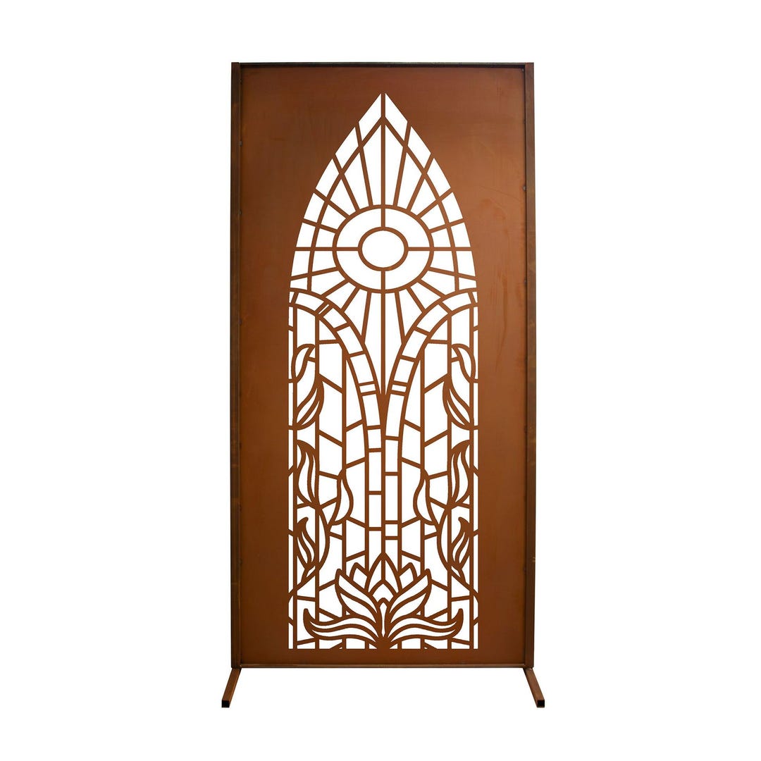 Privacy Screen Rust Mosaic Partition Made of Metal Windbreak Screen - Etsy