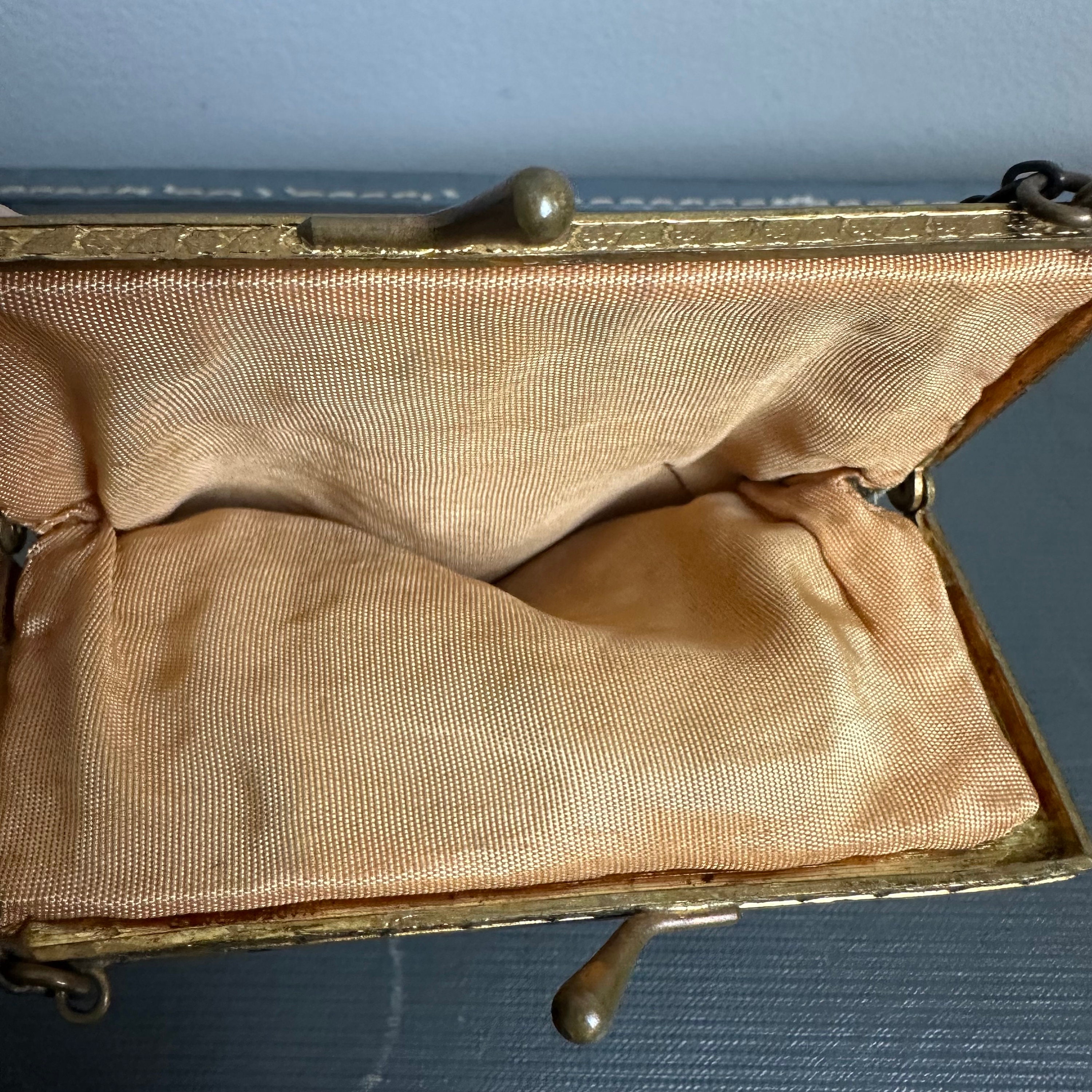 Antique Edwardian 1900s French Steel Bead Purse Art Nouveau Silver Gold ...