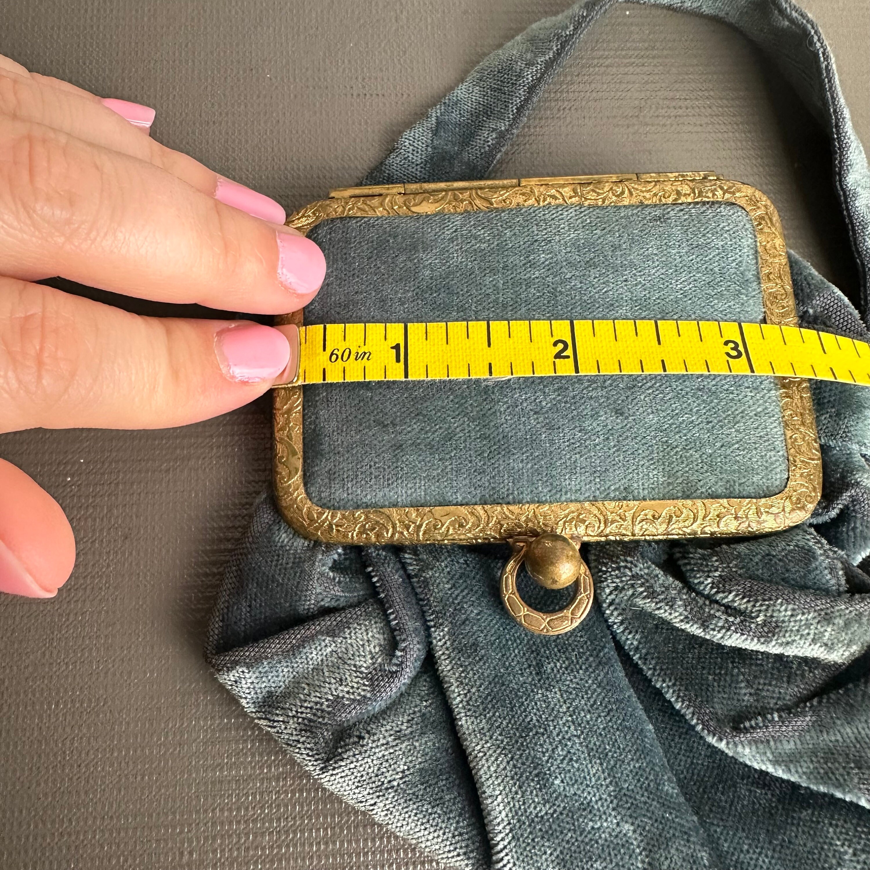 Antique Victorian Era Late 1800s Blue Velvet Small Top Handle Purse - Etsy