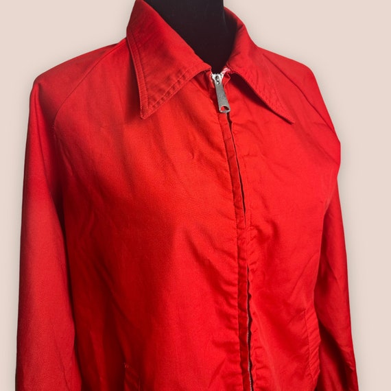 Vintage 80s Red Score Card Brand Golf Jacket with Met… - Gem