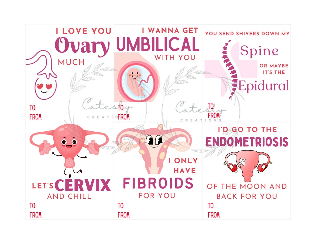 OB GYN Valentines Cards. L&D Valentines Cards. Labor Nurse Gift. GYN Office Gift. Valentines ...