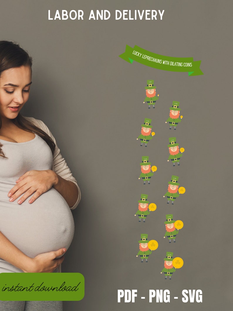 St Patrick's Day Dilation Board. Perfect for Birth Center, Labor and ...