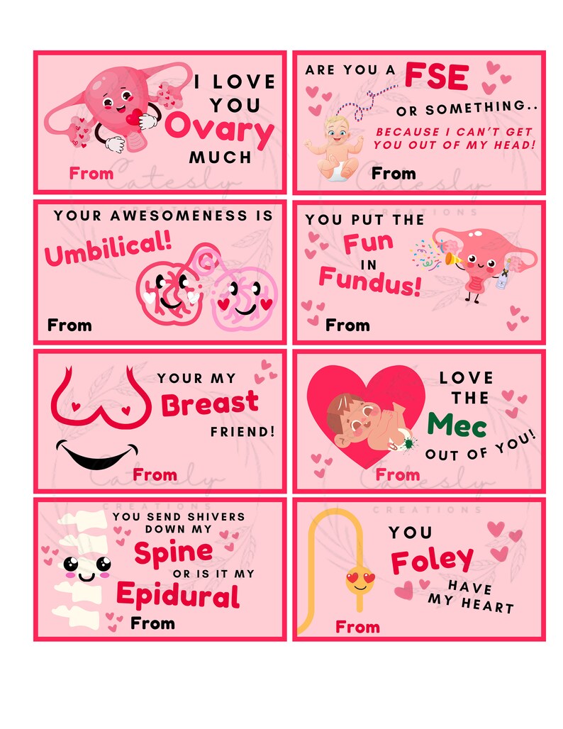 Funny Labor & Delivery Nurse Valentine's Cards (digital Download) - Etsy