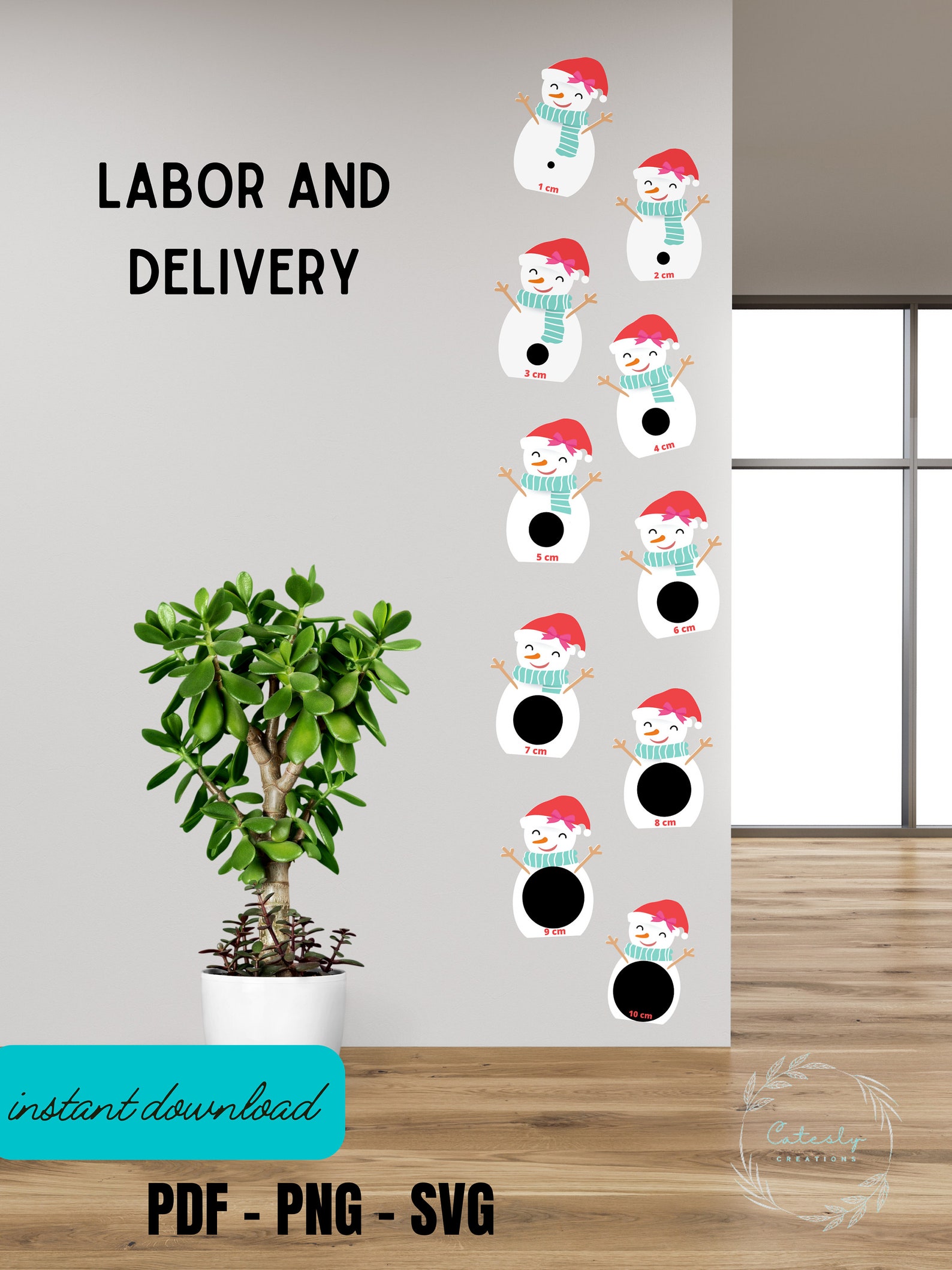 Dilation Snowman Chart for Labor, MBU (digital Download) - Etsy