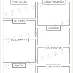 COLOR CODED MEDSURG Nursing Note Template, Organized by System, 11 ...