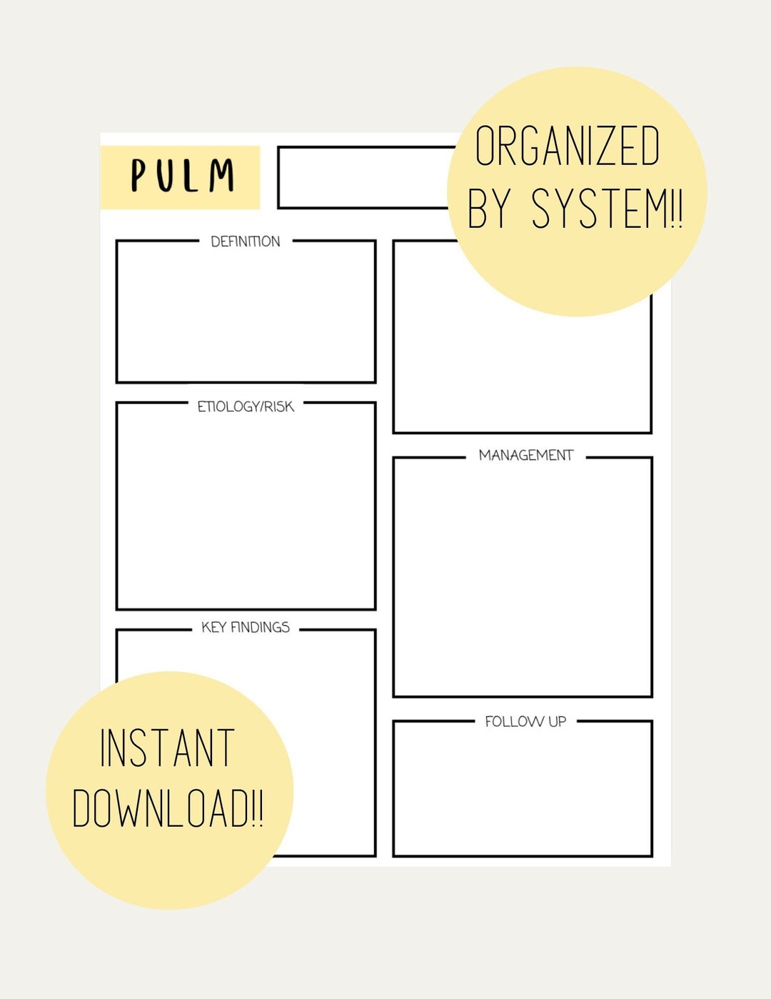 APRN STUDY TEMPLATE - Etsy