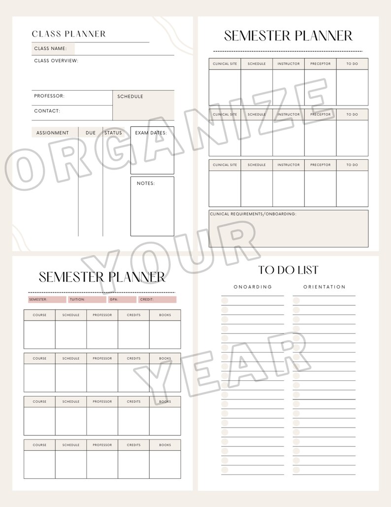 NURSING STUDENT PLANNER - Etsy