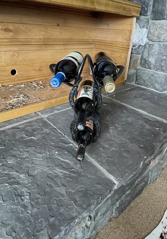 Handmade Horseshoe Wine Rack | Etsy