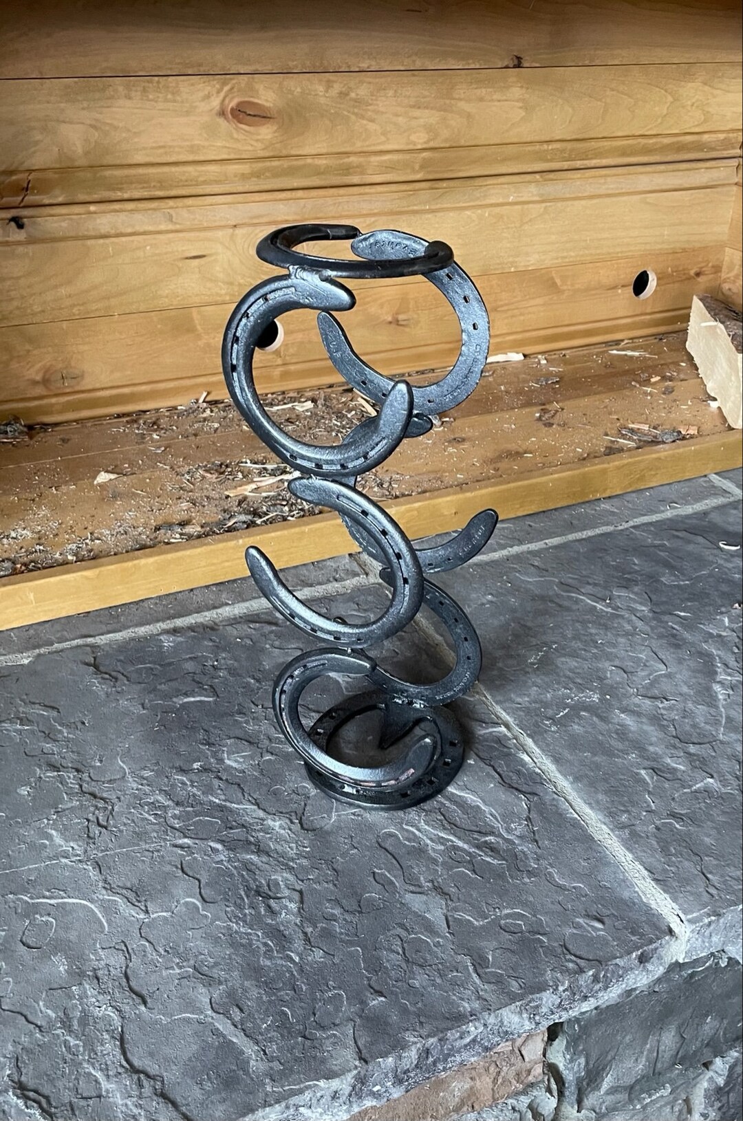 Handmade Horseshoe Wine Rack - Etsy