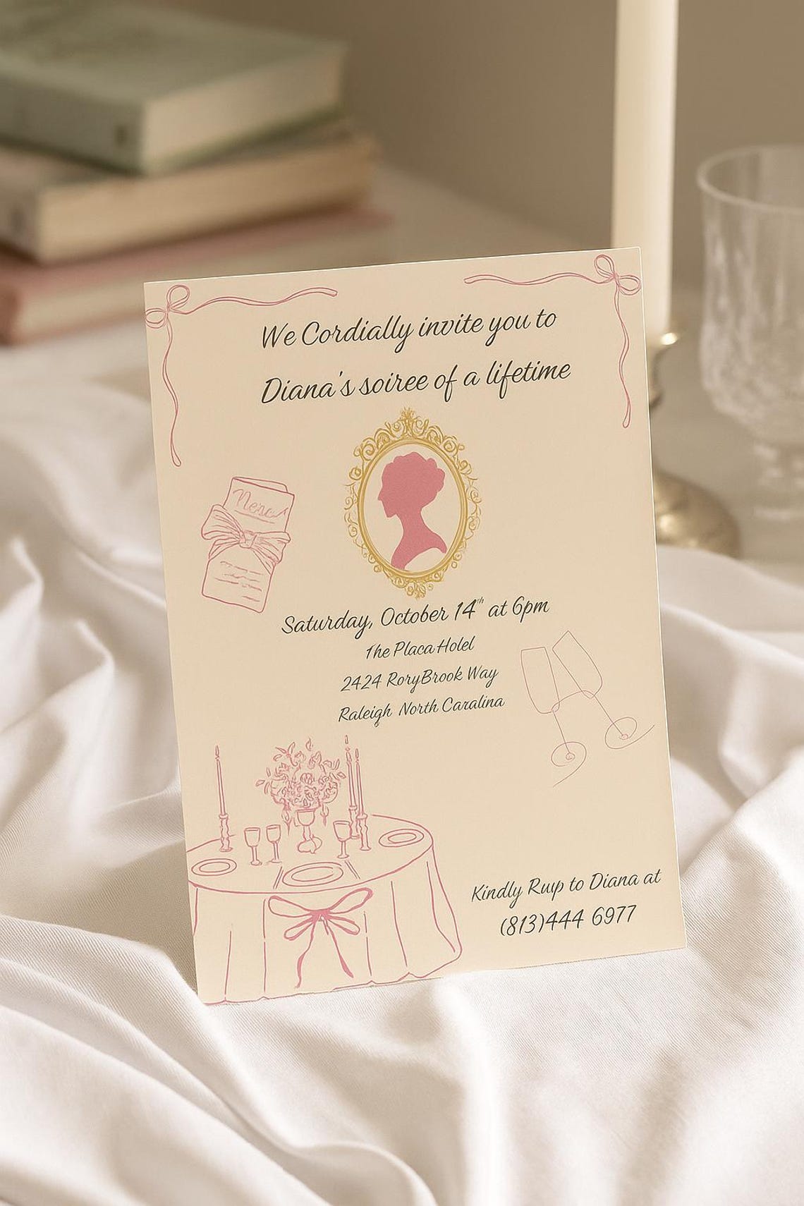 Bridgerton Soiree Invitation Template: Elegant Floral Design (canva ...