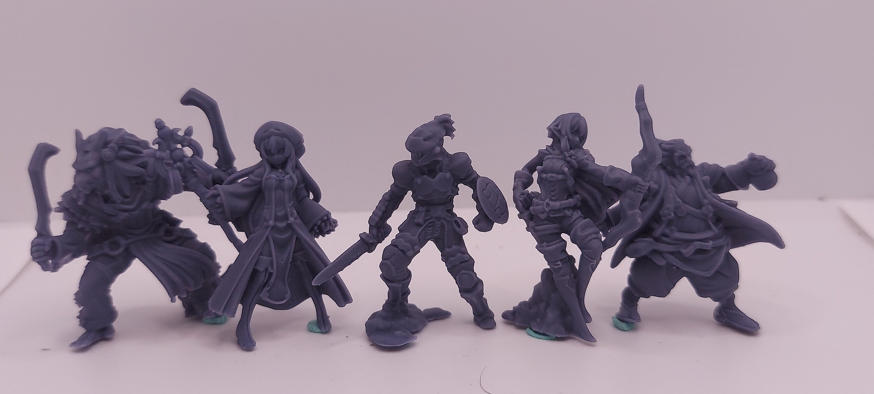 Unpainted 3D Printed Goblin Slayer Miniature Full Party for Tabletop ...