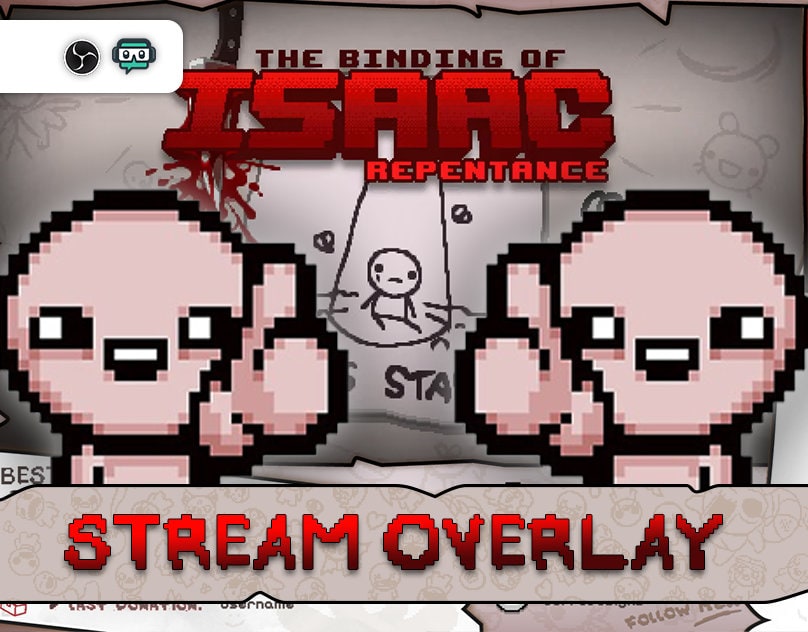 The Binding of Isaac - Overlay Stream Overlay - OBS Twitch Kick ...