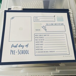 First Day of School: Grade Memory Box Sheets - Purple - Etsy