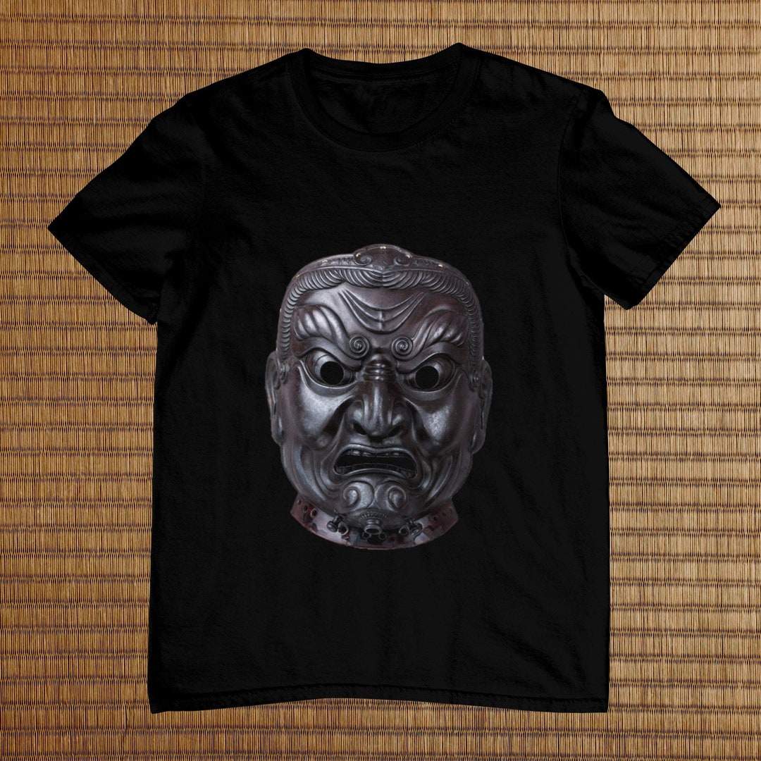 Samurai Jikokuten Mask T-shirt | Japanese Art, Guardian of the East - Etsy