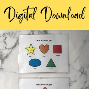 Shapes Printable Toddler Busy Book. Shape Matching Activities - Etsy