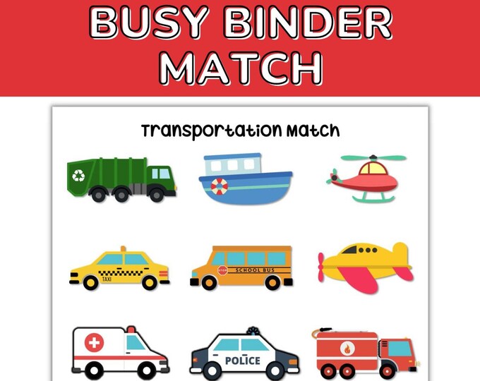 Land Air Water Transportation Sorting Activity Printable, Toddler Busy ...