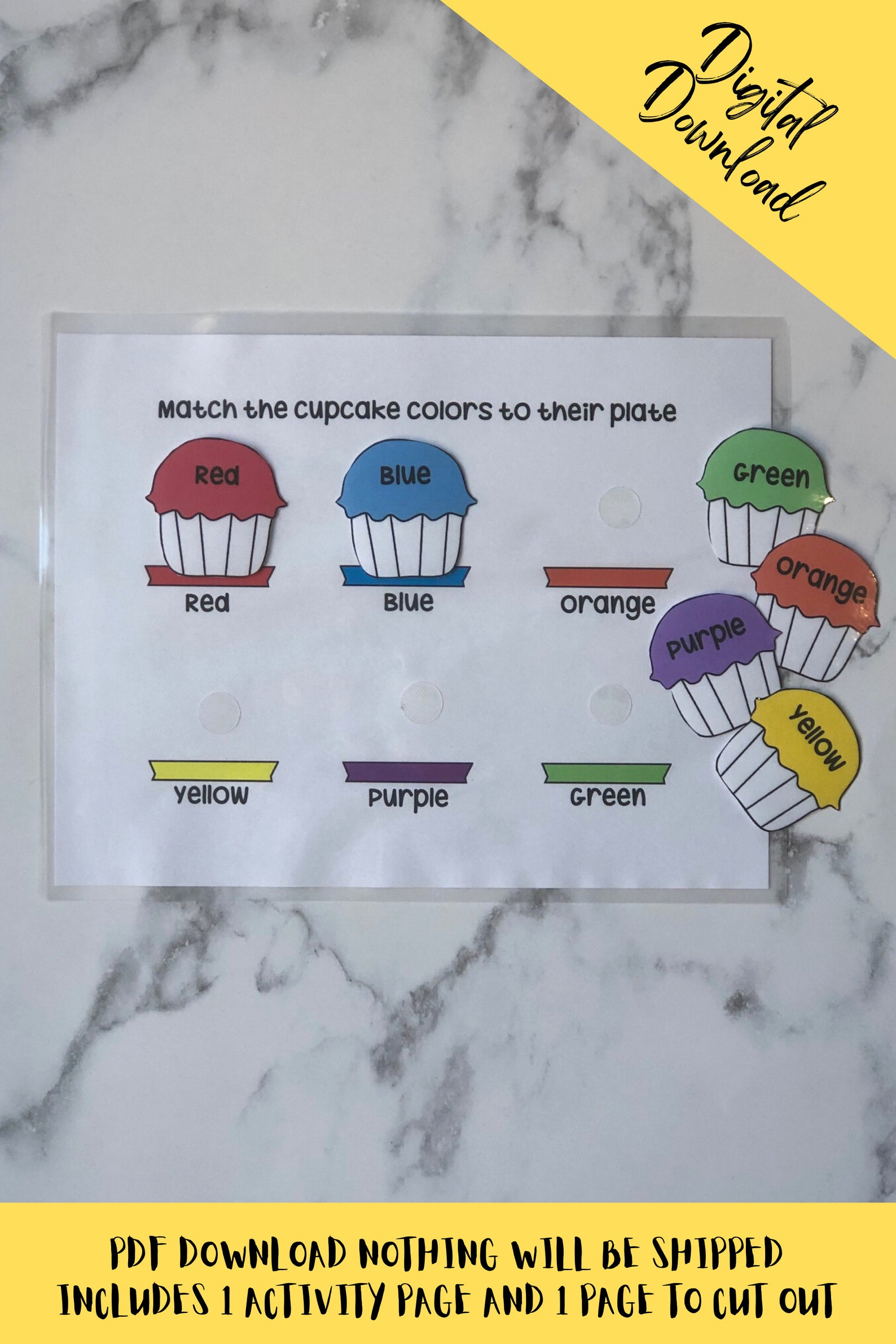 Color Matching Busy Binder Printable, Homeschool Preschool Worksheet ...