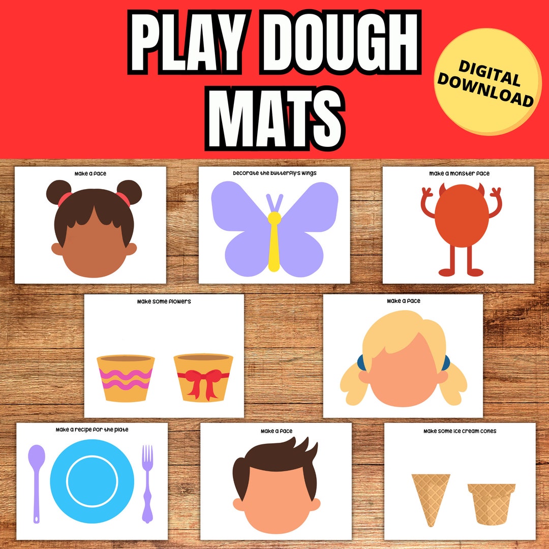 Play Doh, Playdoh, Play Dough Printable, Printable Play Dough Mats ...