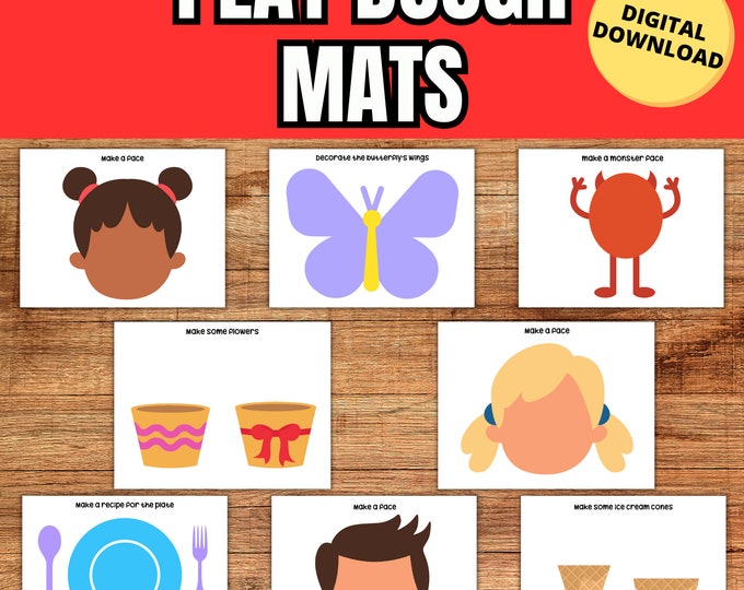 Printable Bible 8 Playdough Mats Christian Kids Sunday School Playdoh ...