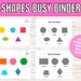Shapes Printable Toddler Busy Book. Shape Matching Activities for ...