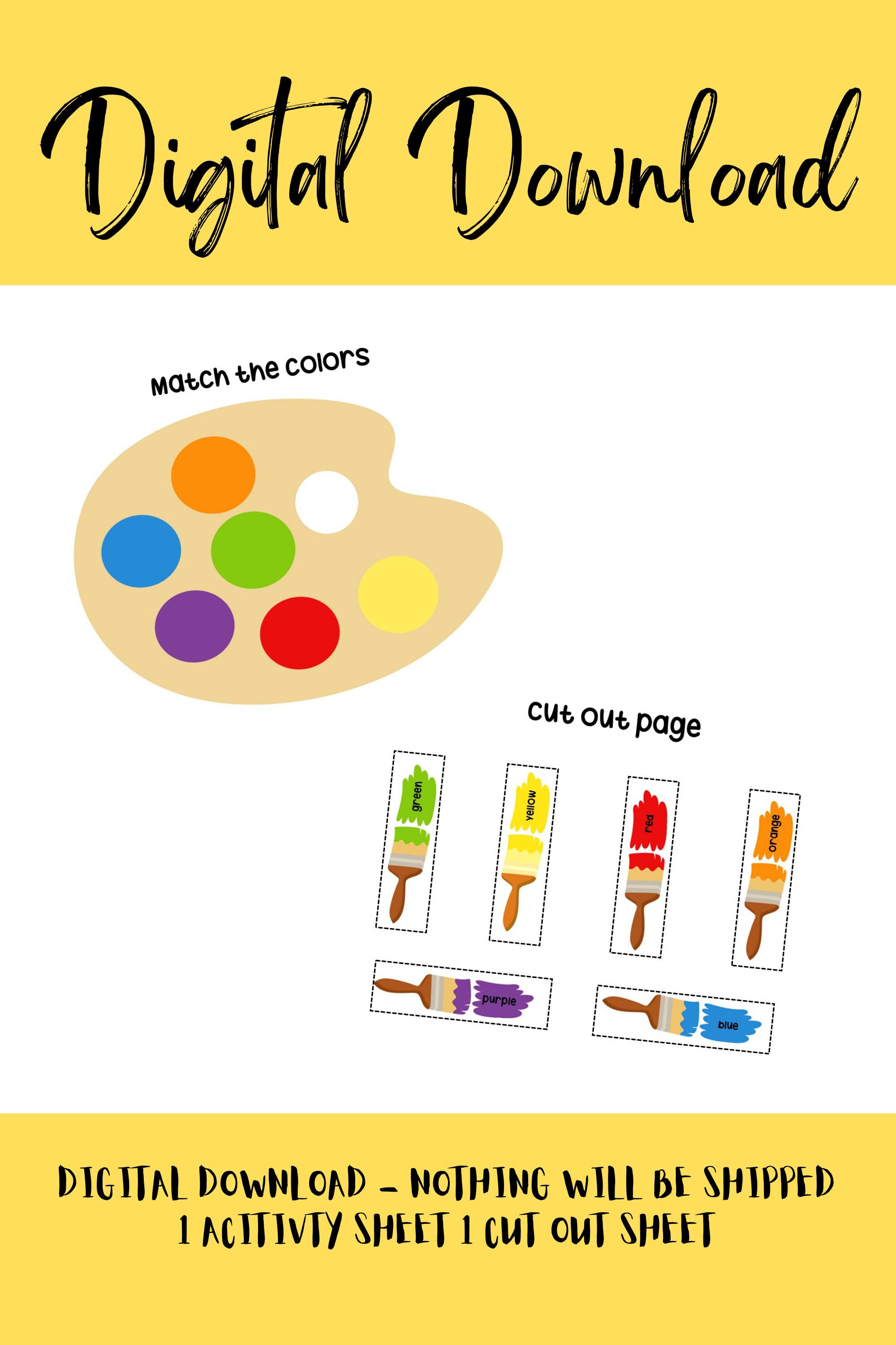Color Matching Worksheets, Color Matching, Color Activities, Quiet Book ...