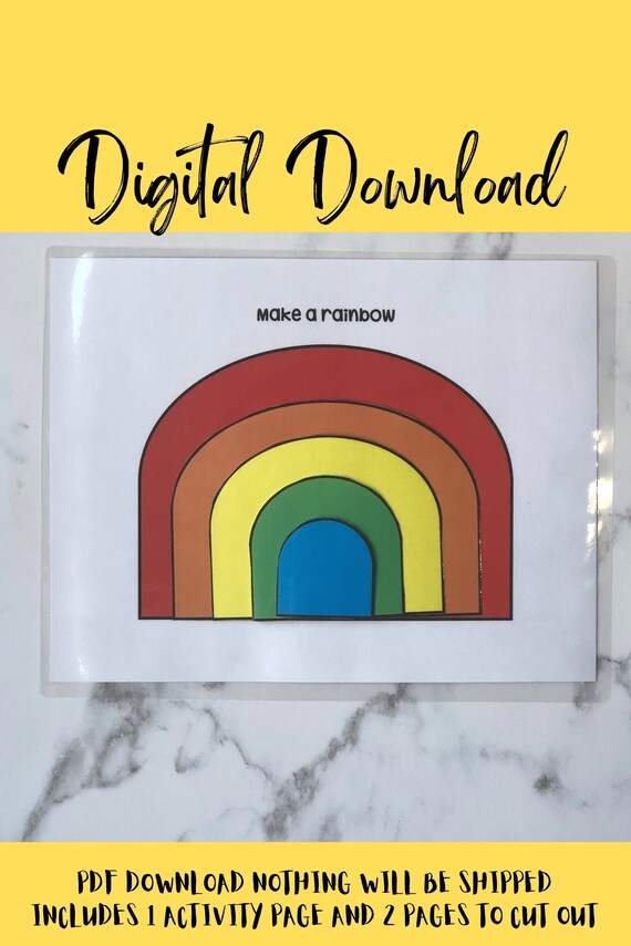 Make a Rainbow Toddler and Preschool Busy Binder Activity. | Etsy