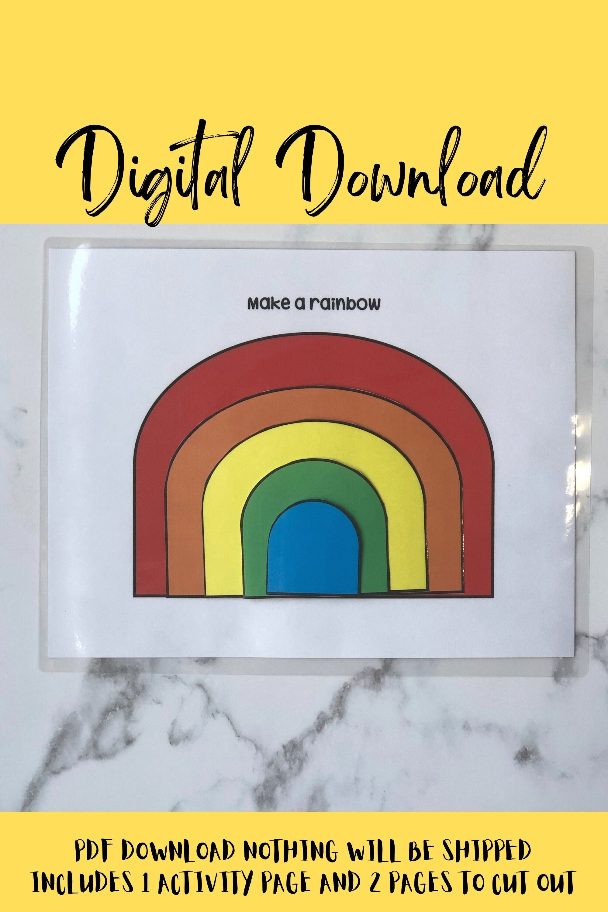 Make a Rainbow Toddler and Preschool Busy Binder Activity. | Etsy