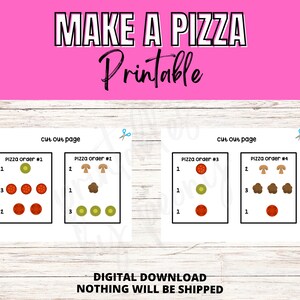 Printable Make Your Own Pizza Counting Game, Busy Binder, Printable ...