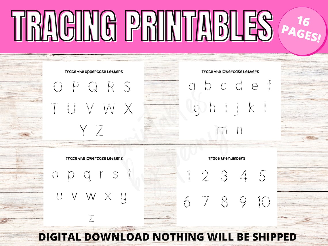 Tracing, Printable Alphabet Letters, Numbers, Shapes Tracing Pages ...