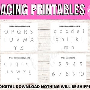 Tracing, Printable Alphabet Letters, Numbers, Shapes Tracing Pages ...