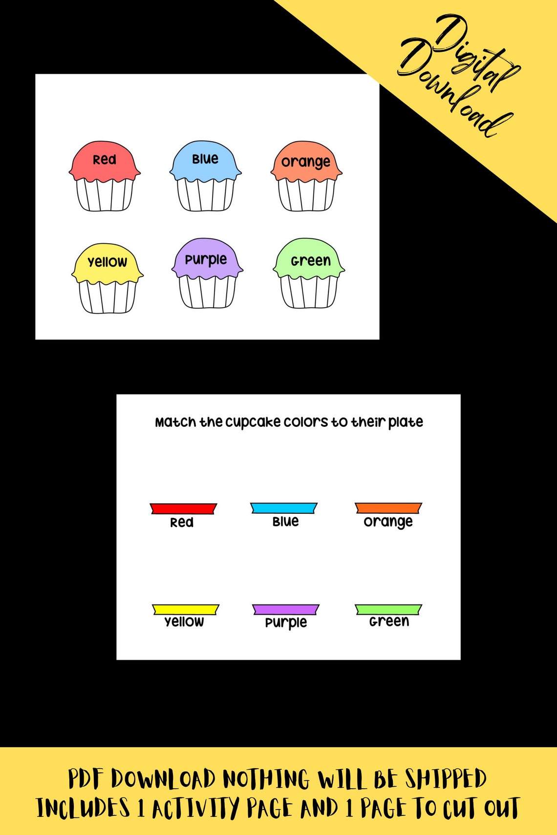 Color Matching Busy Binder Printable, Homeschool Preschool Worksheet ...