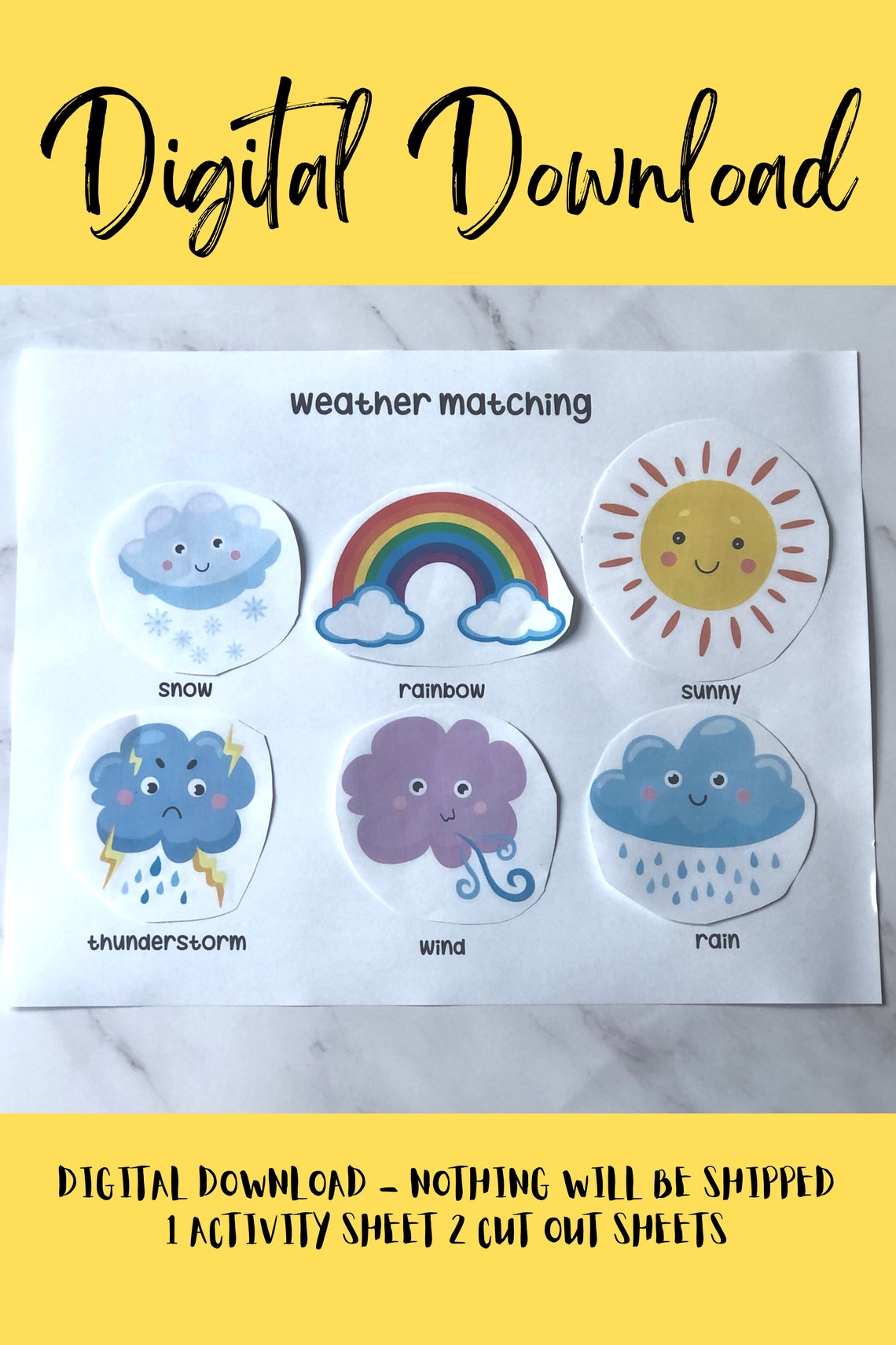 Toddler Busy Book, Weather Printable, Busy Book Weather, Weather ...