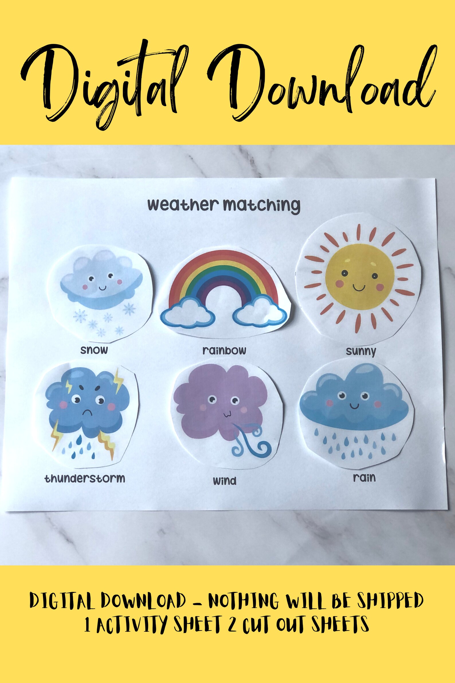 Toddler Busy Book, Weather Printable, Busy Book Weather, Weather ...