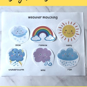 Toddler Busy Book, Weather Printable, Busy Book Weather, Weather ...