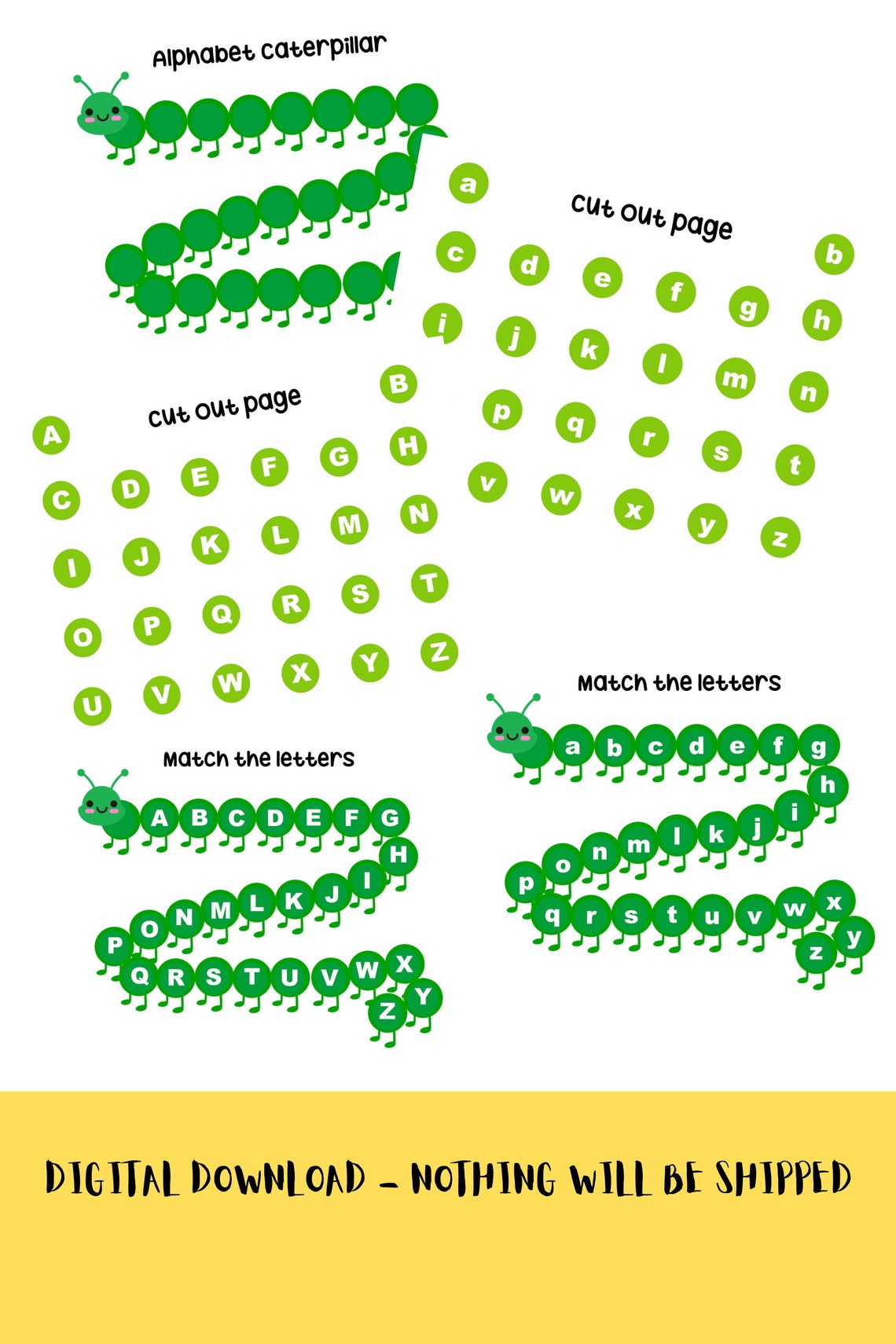 Alphabet Busy Book, Alphabet Busy Binder, Alphabet Matching Uppercase ...