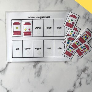 Gumball Numbers 1-10 & Counting Printable Busy Book. Gumball Numbers ...