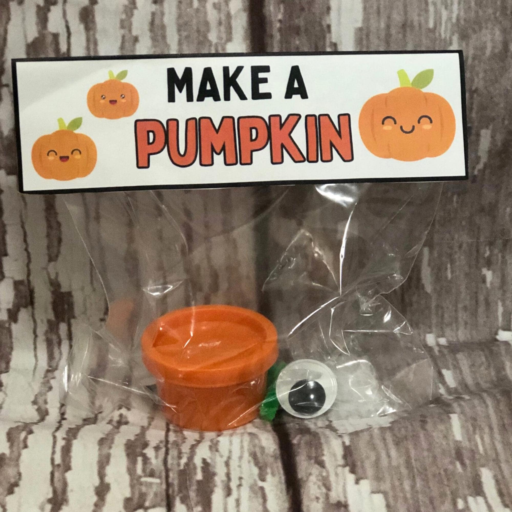 DIY Play Dough Pumpkin Kit Bag Toppers, Playdoh Printable Party Favor ...