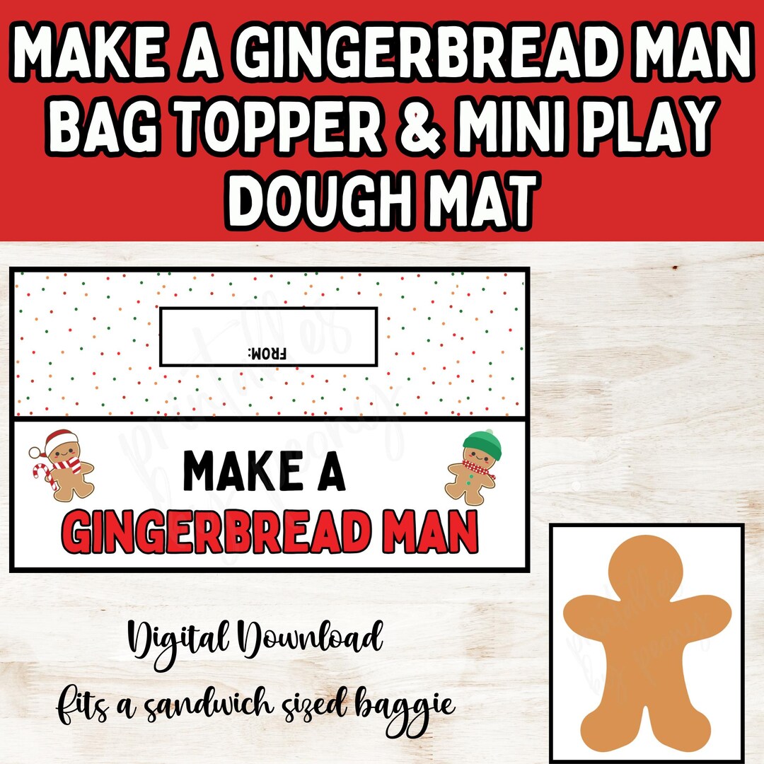 DIY Play Dough Christmas Kit Bag Toppers, Playdoh Printable Party Favor ...