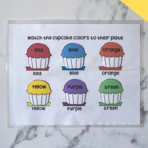 Color Matching Busy Binder Printable, Homeschool Preschool Worksheet ...