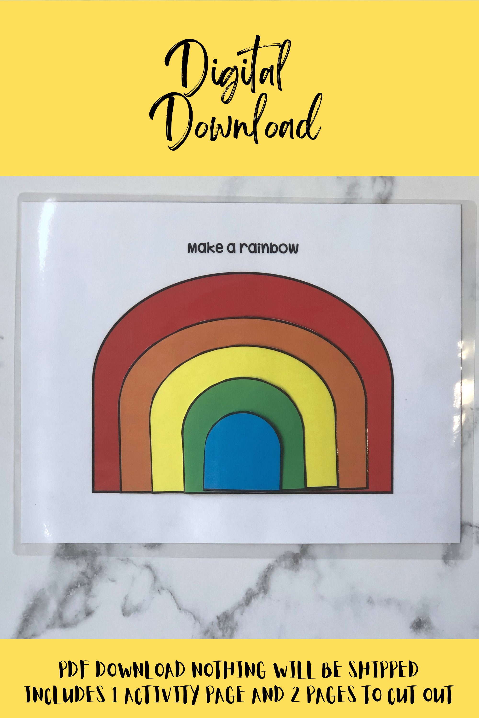 Make a Rainbow Toddler and Preschool Busy Binder Activity. | Etsy