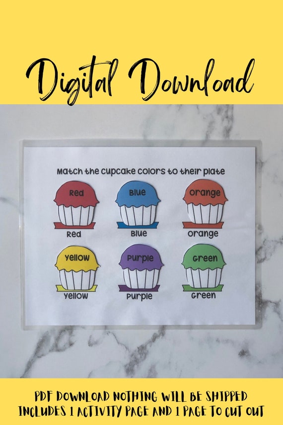 Color Matching Busy Binder Printable Homeschool Preschool | Etsy