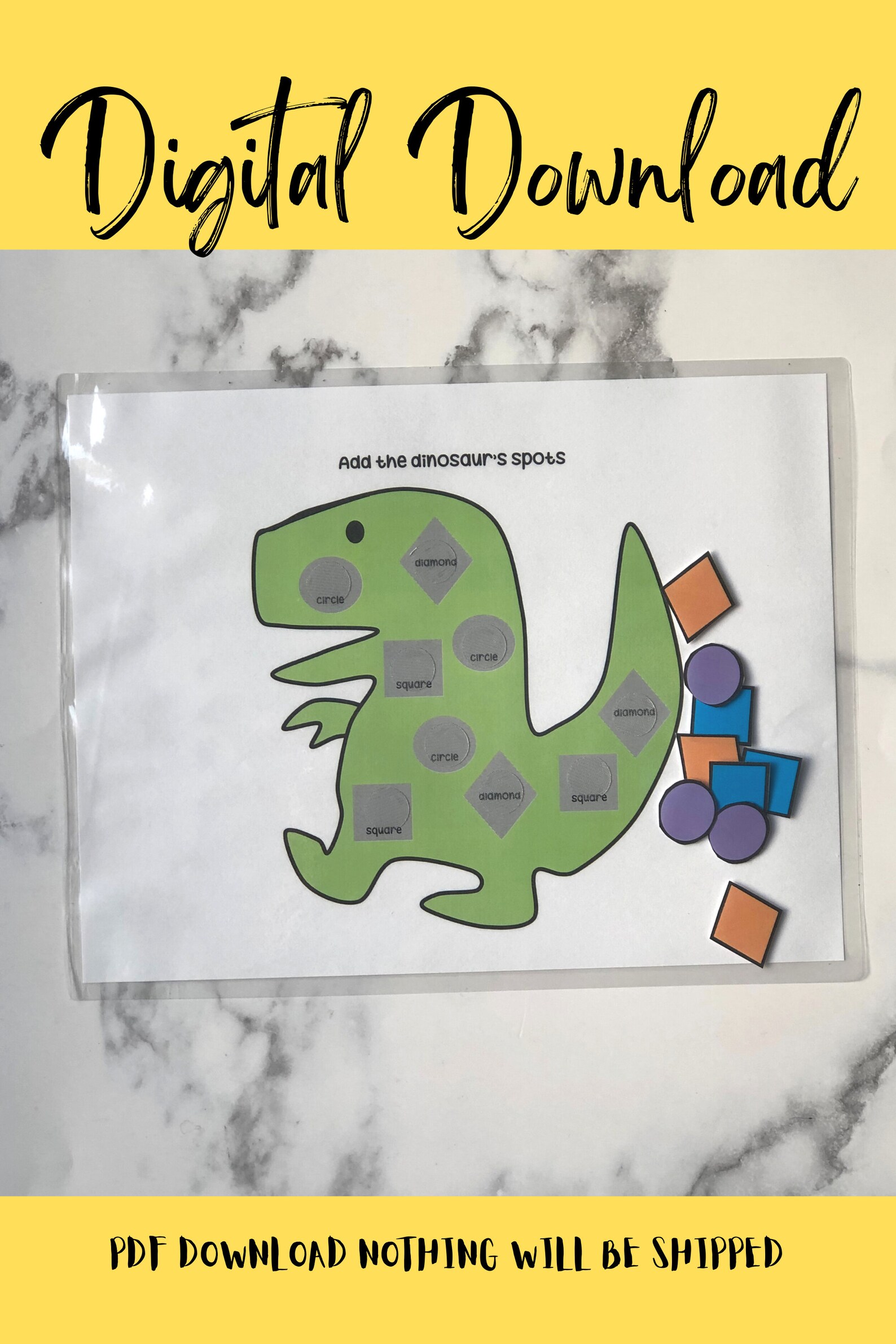 Shapes Printable for Busy Binders or Busy Book. Preschool Shapes ...