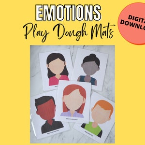 Printable Emotions Play Dough Mats, Learn Feelings and Emotions ...