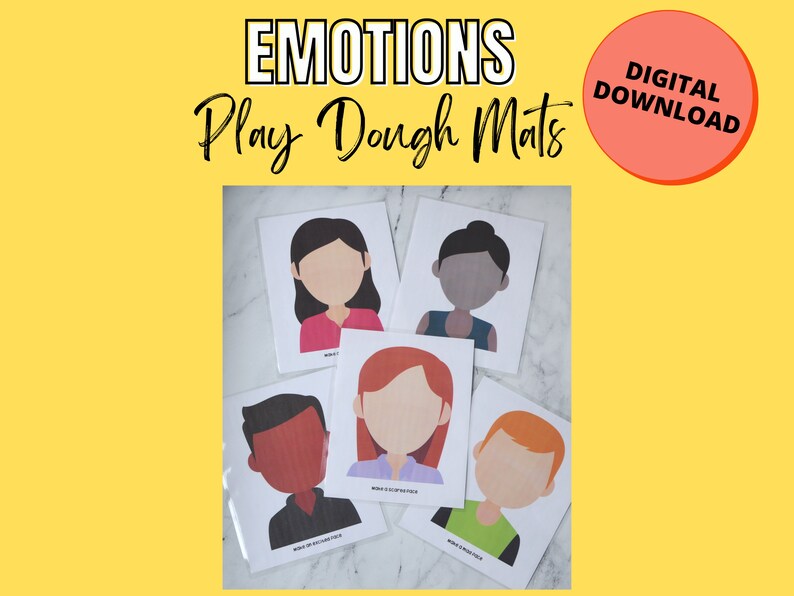 Printable Emotions Play Dough Mats, Learn Feelings and Emotions ...