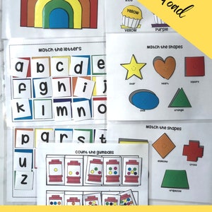 Toddler Busy Book Printable, Toddler Busy Binder Printable, Homeschool ...
