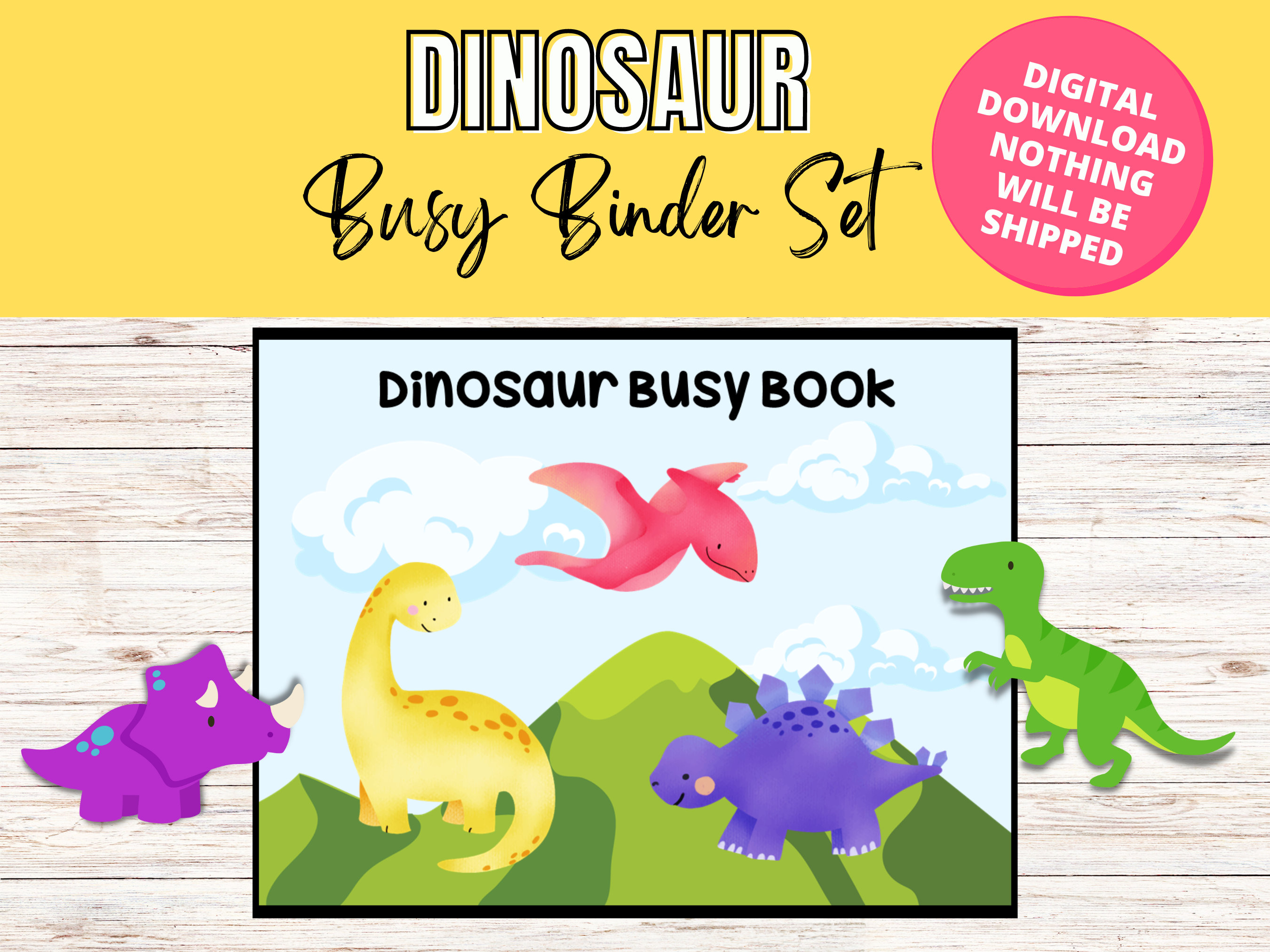 Dinosaur Busy Book Printable Dinosaur Busy Binder Printable - Etsy