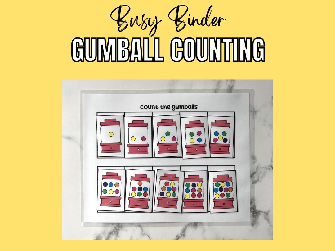 Gumball Numbers 1-10 & Counting Printable Busy Book. Gumball Numbers ...